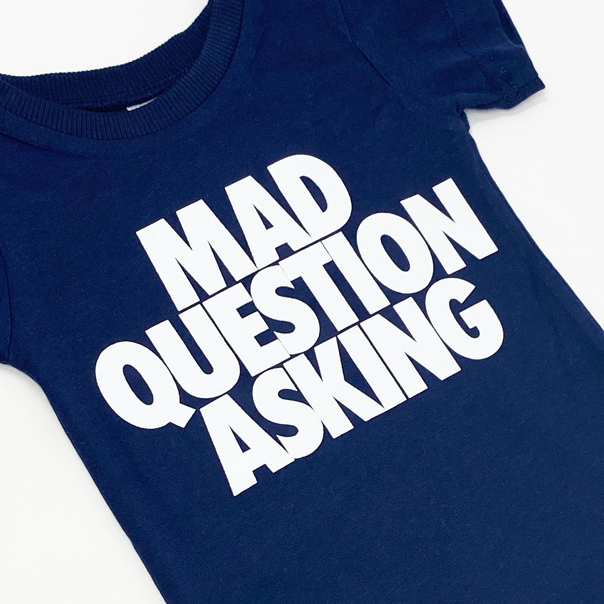 Mad Question Asking Onesie (Navy) – Little Giants